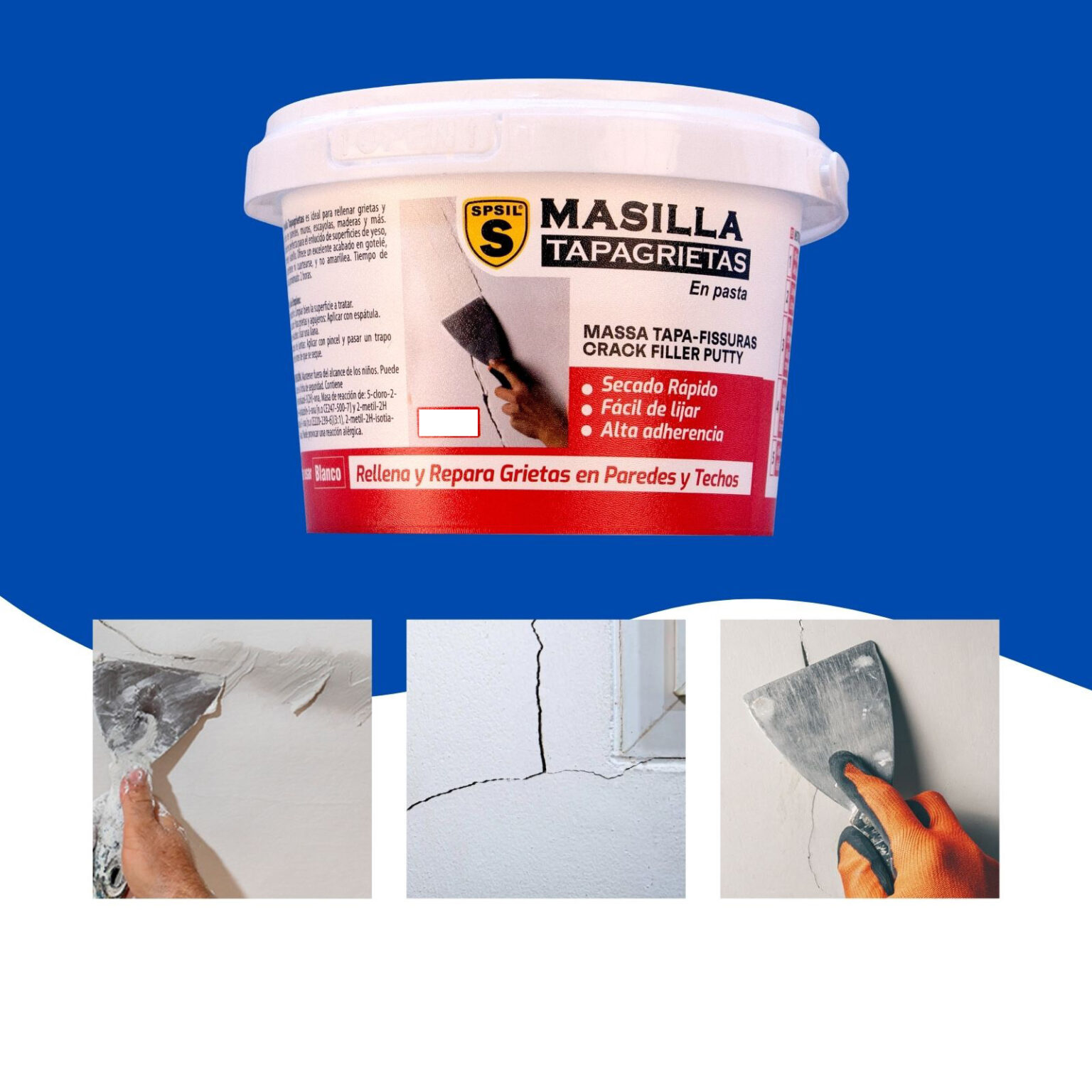 Masilla Tapagrietas Spsil - Reparaciones Perfectas